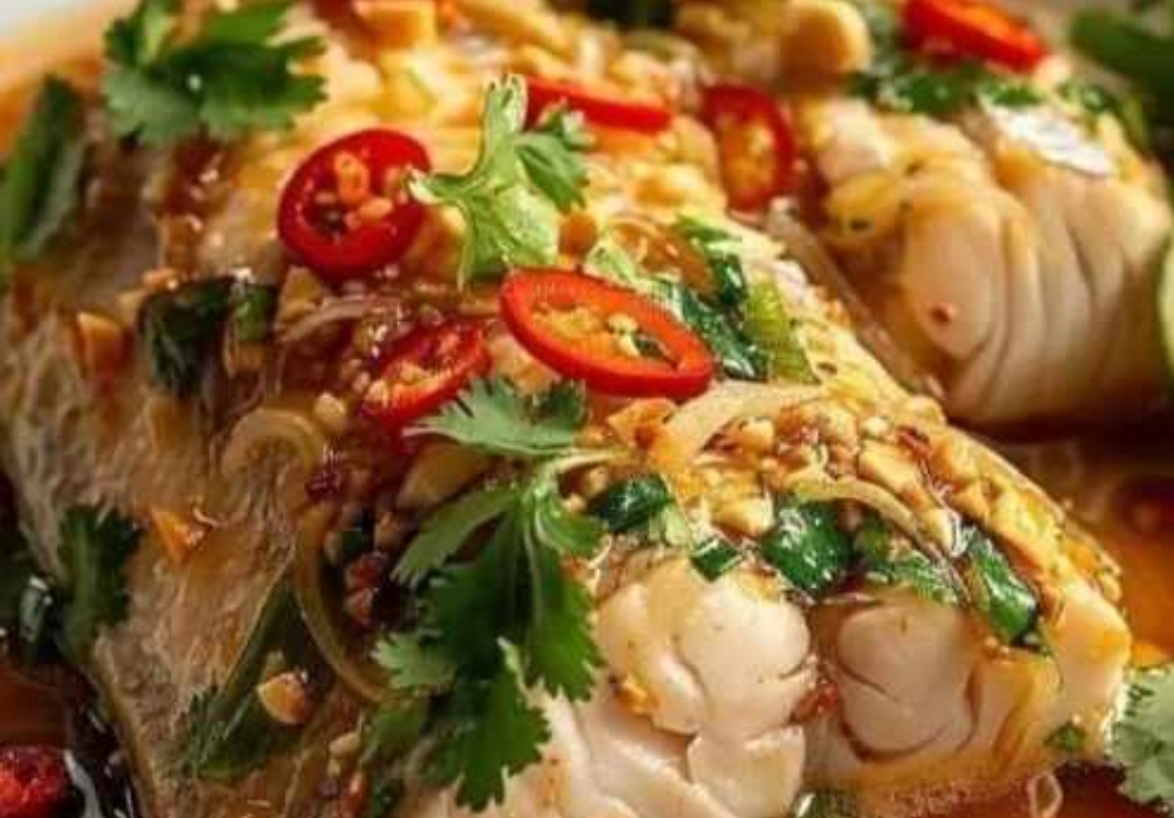 Steamed Fish with Spicy Lime and Garlic Sauce – Easy Cook Recipes